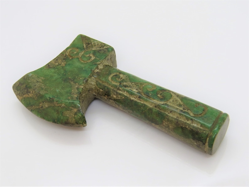 Antique Vintage Natural Green Jade Carved Ancient Dagger | Etsy