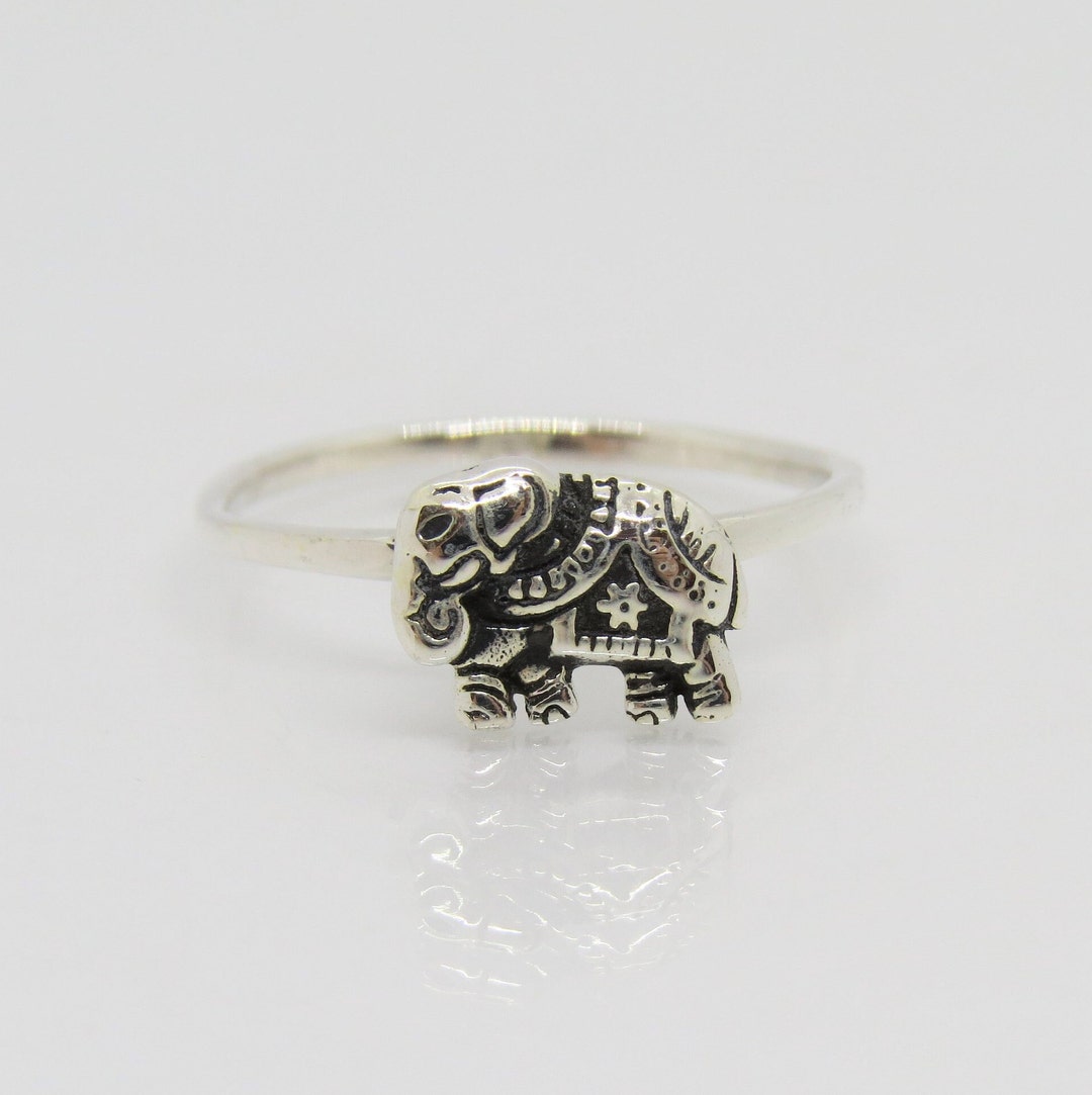 Vintage Sterling Silver Elephant Ring Size 7 - Etsy