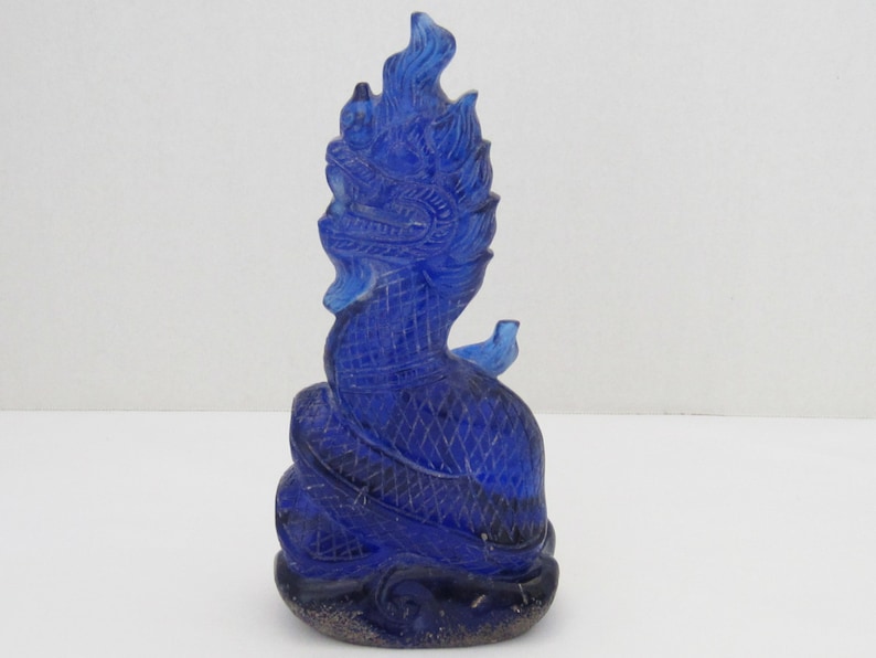 Antique 19th 20th Century Carved NAGA GOD of Buddhism Blue | Etsy