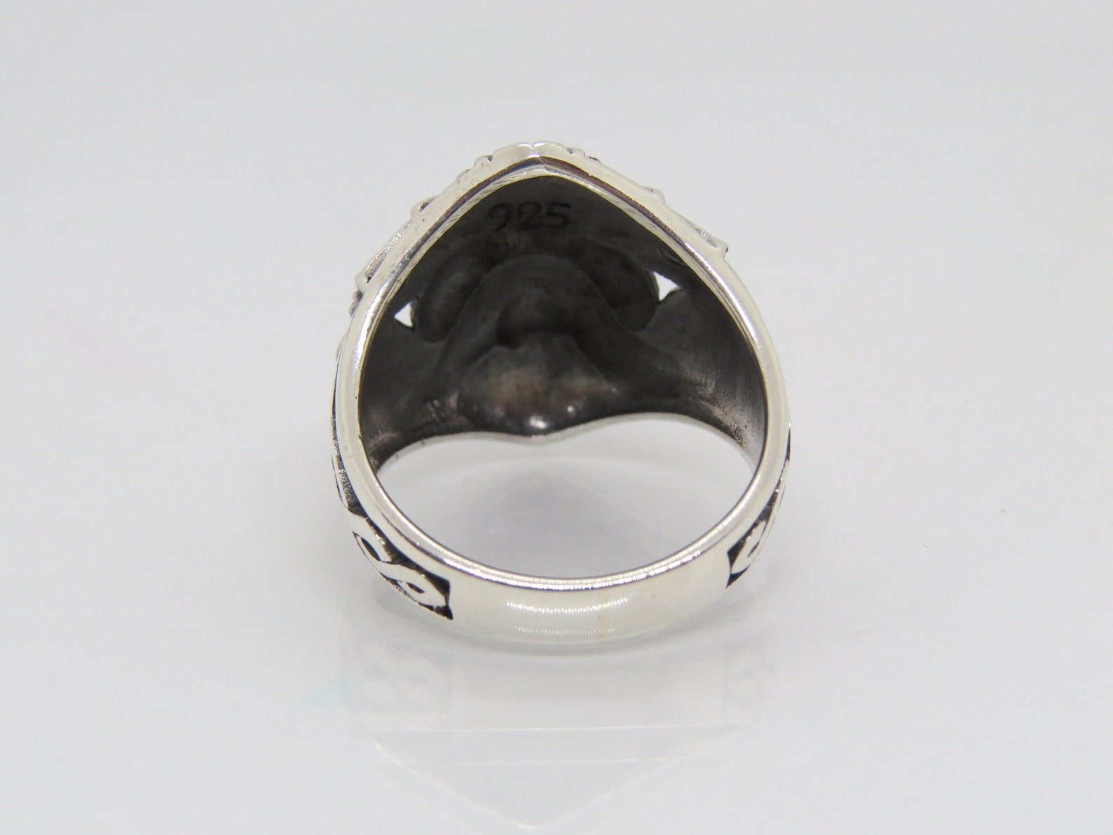 Vintage Sterling Silver Green Man Men's Ring Size 10 - Etsy