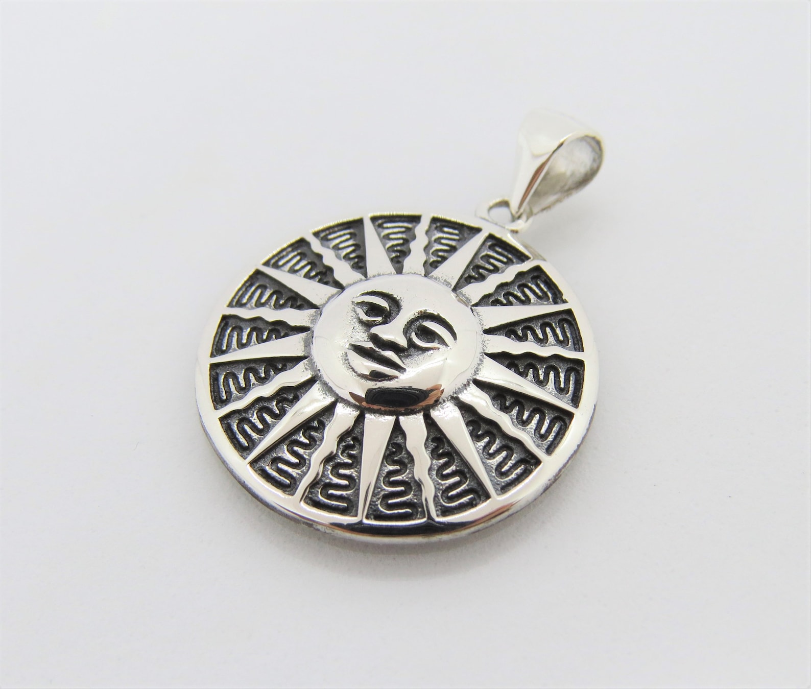 Vintage Sterling Silver Sun Charm Pendant - Etsy