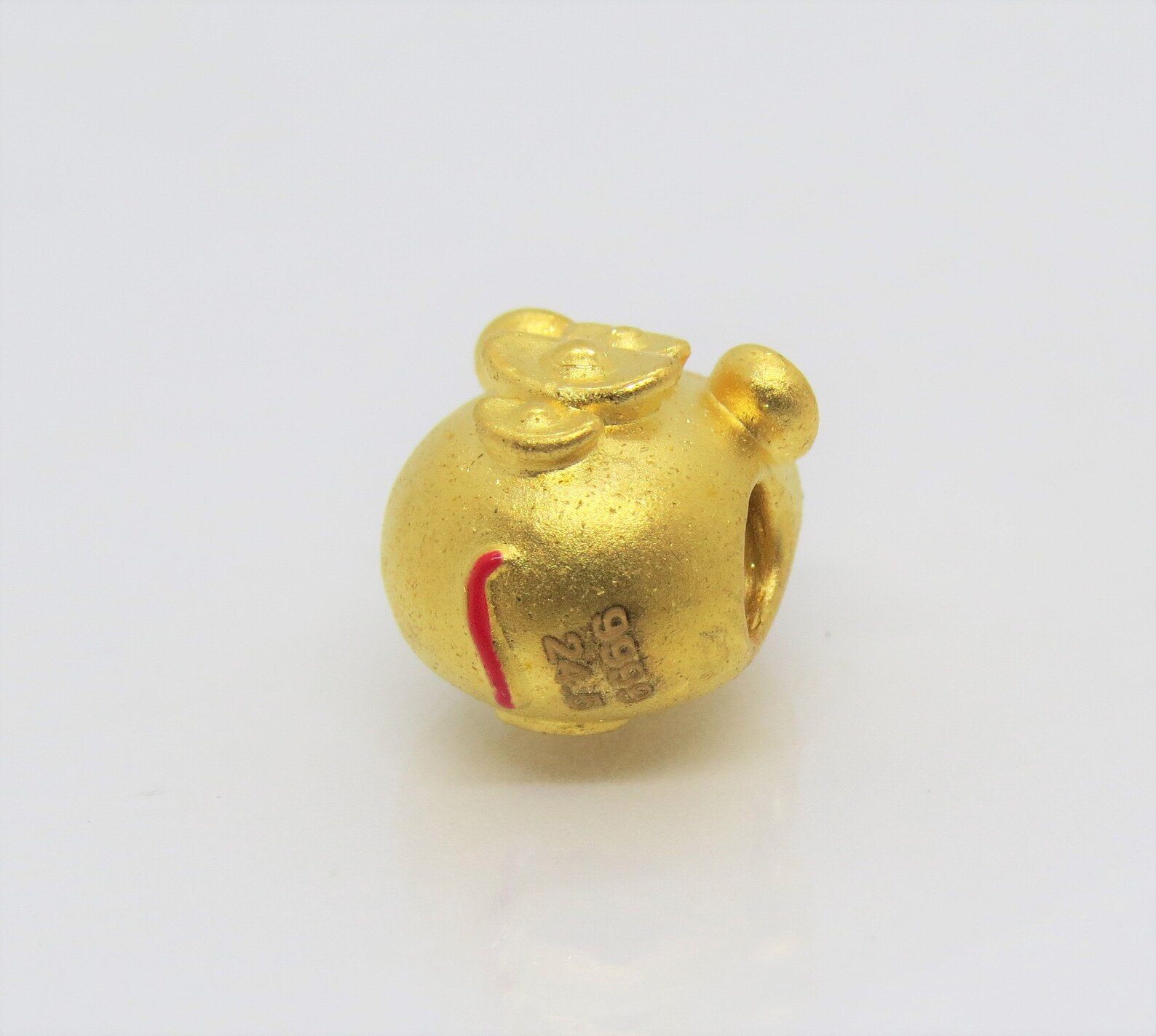 Vintage Pure 24K 9999 Gold Enamel Rat Mouse Charm Bead - Etsy