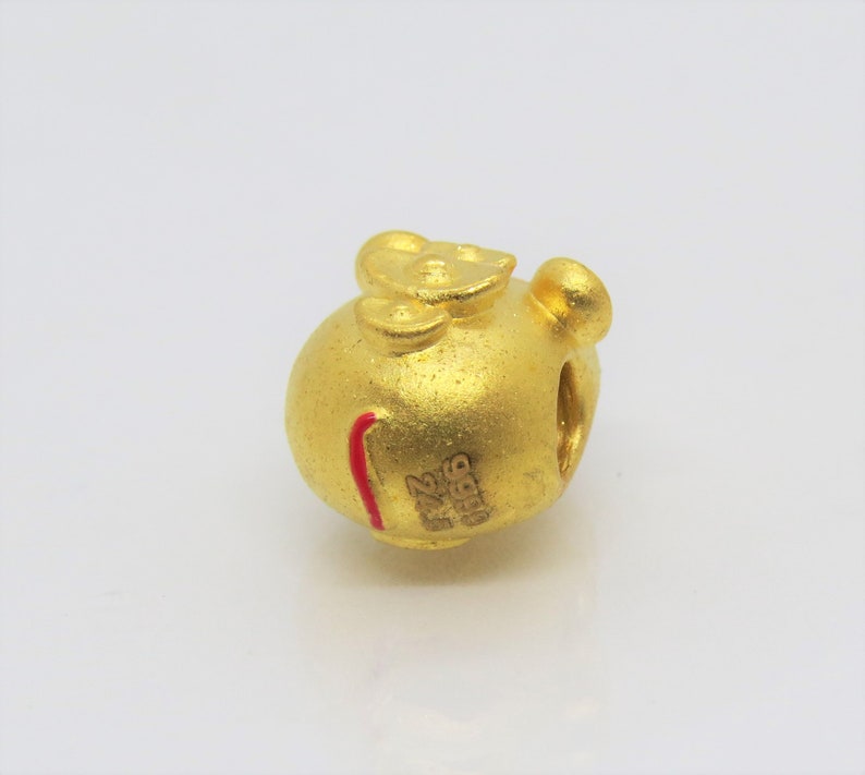 Vintage Pure 24K 9999 Gold Enamel Rat Mouse Charm Bead - Etsy