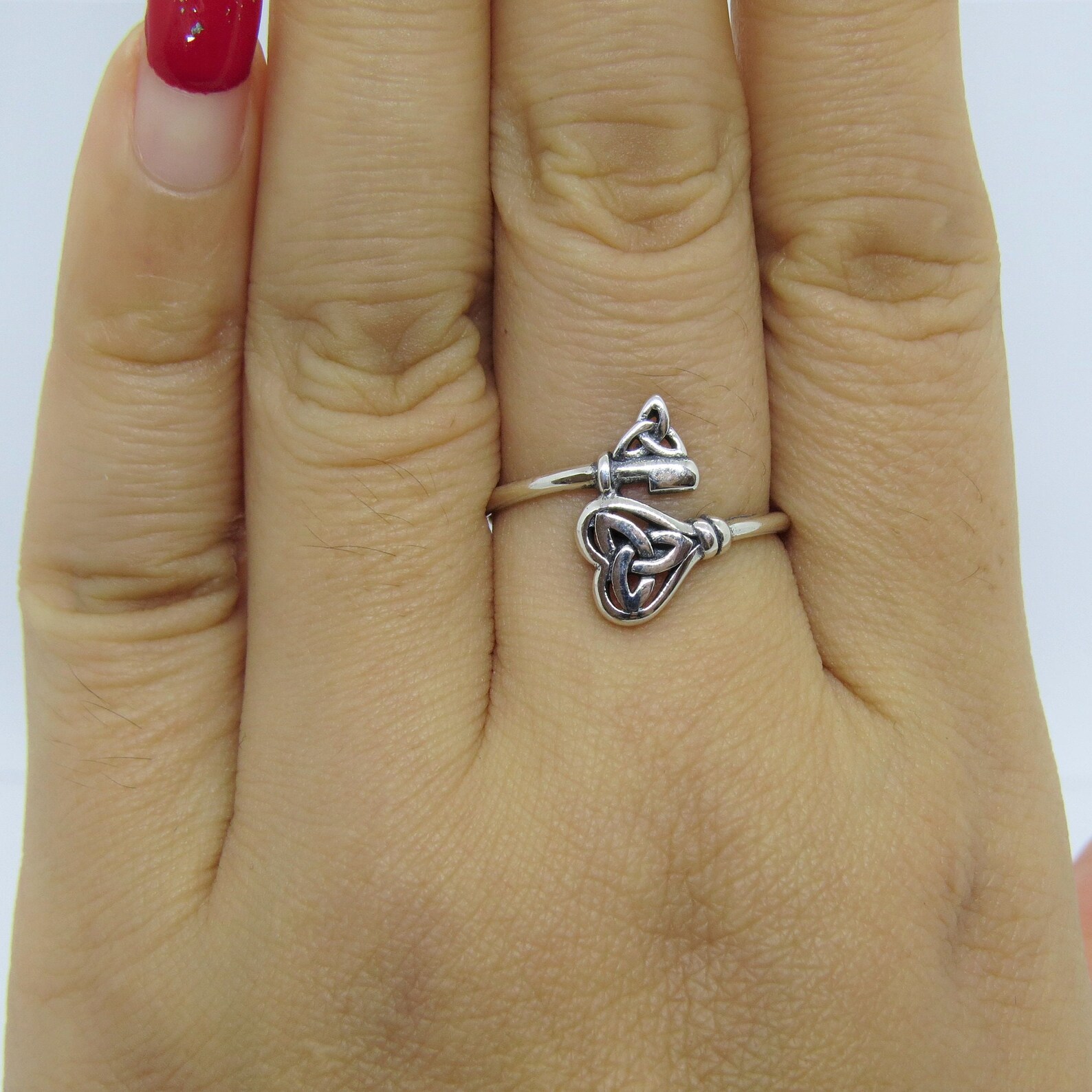 Vintage Sterling Silver Celtic Key Ring Size 7 - Etsy