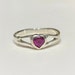 Vintage Sterling Silver Ruby Heart Ring Size 5 - Etsy