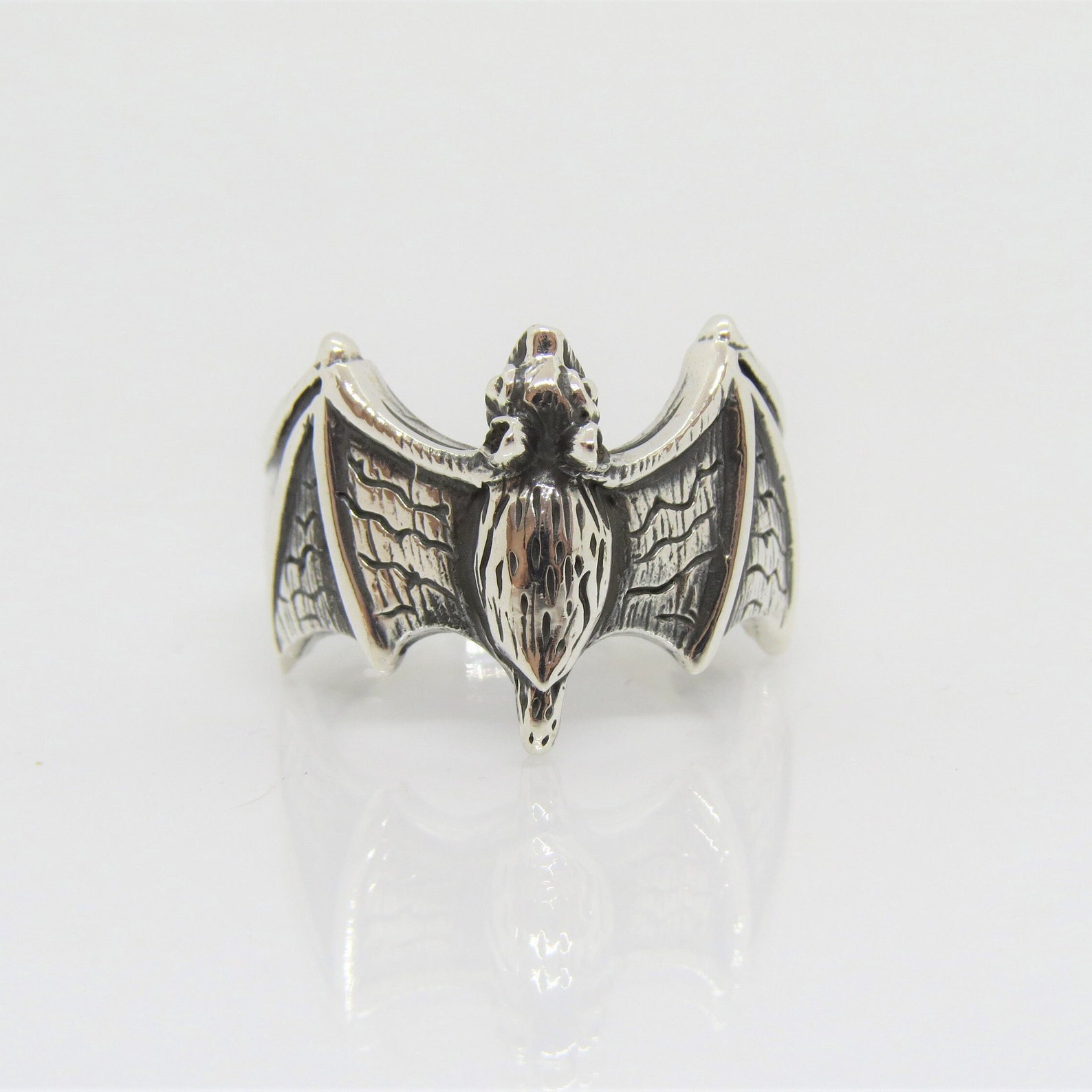 Vintage Sterling Silver Bat Unisex Ring Size 10 - Etsy