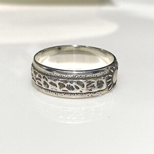 Sterling Silver Sun Band Ring. - Etsy