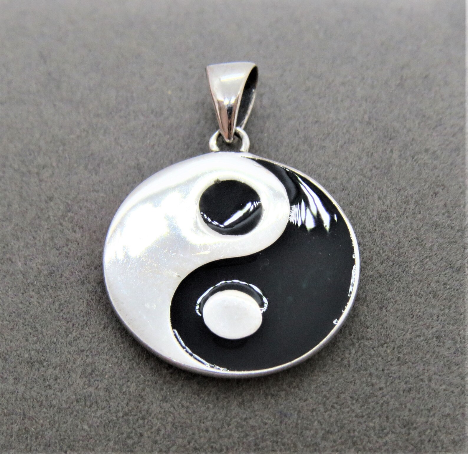 Vintage Sterling Silver Yin Yang Charm Pendant - Etsy