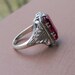 Vintage Sterling Silver Ruby Filigree Dome Ring Size 6 - Etsy