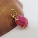 Vintage 18K Solid Gold Natural Ruby Carved Flower Rose Pendant - Etsy