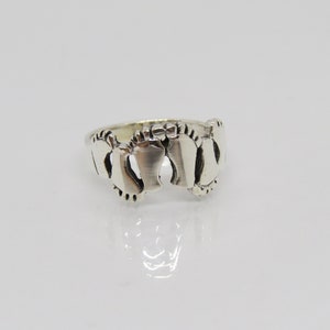 Vintage Sterling Silver Feet Ring Size 7 | Etsy