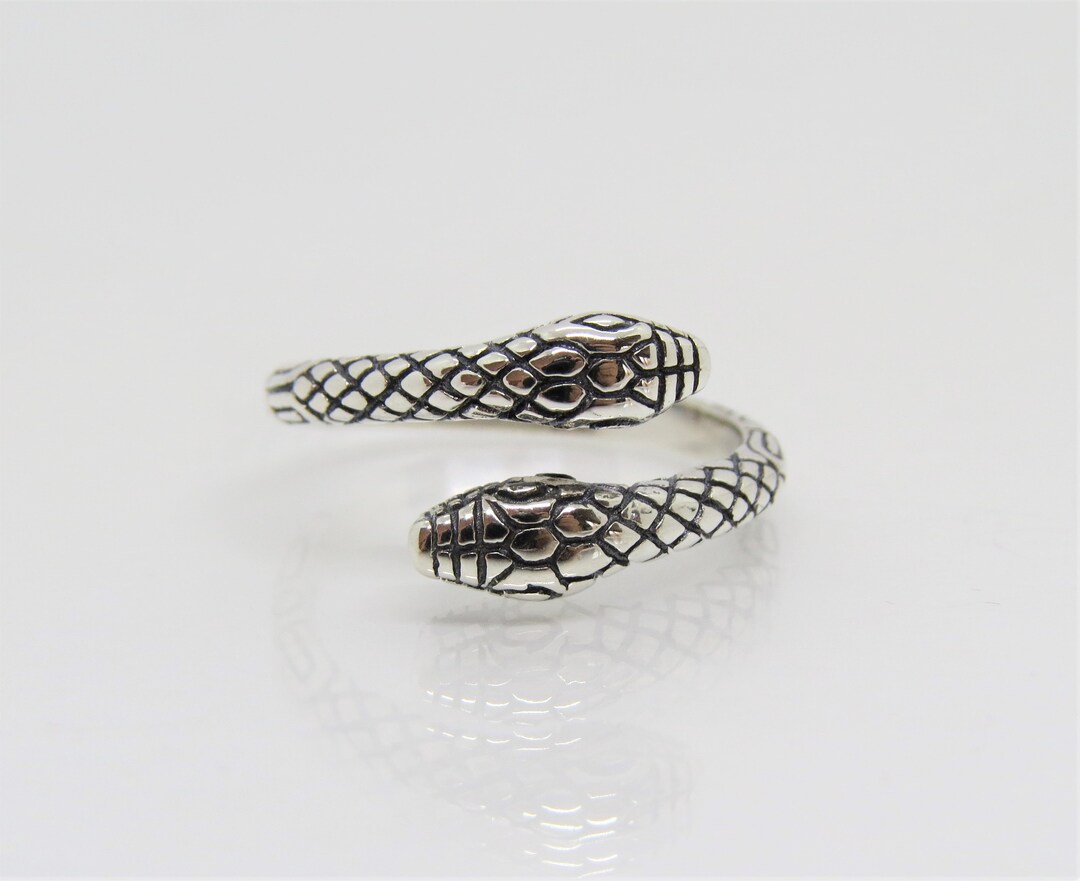 Vintage Sterling Silver Snakes Ring Size 7 - Etsy