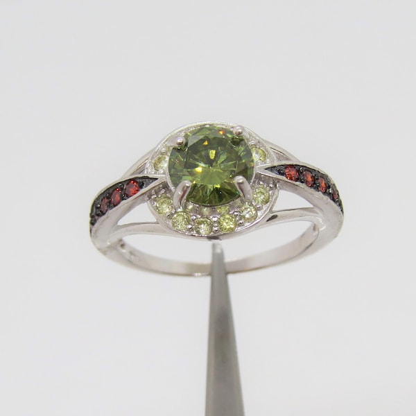 Ruby Peridot Ring - Etsy