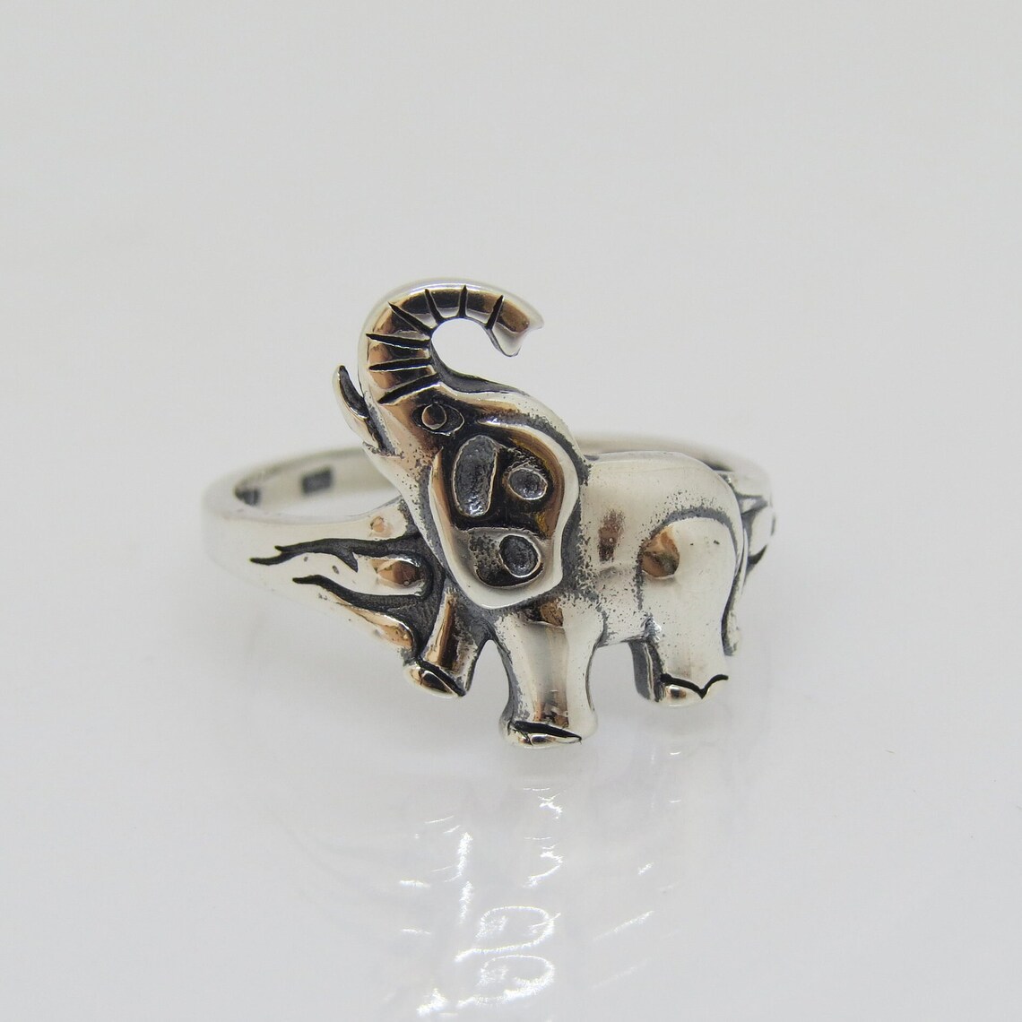 Vintage Sterling Silver Elephant Ring Size 7 - Etsy