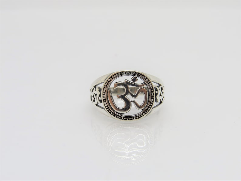 Vintage Sterling Silver Simple Om Sign Ring Size 8 - Etsy