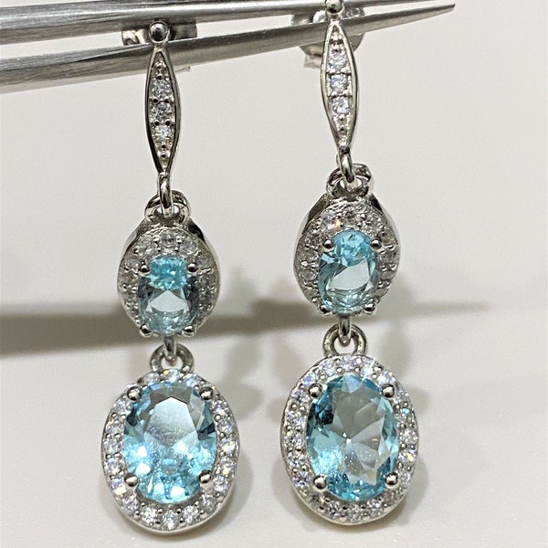 Aquamarine Earrings - Etsy
