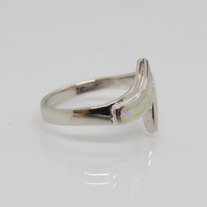 Vintage Sterling Silver White Opal Bypass Ring Size 7 - Etsy