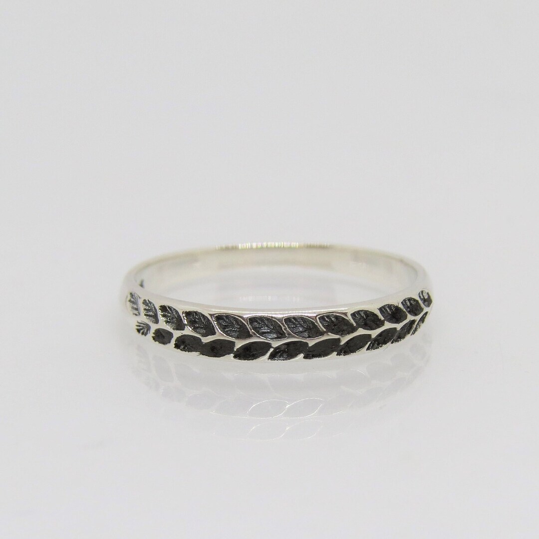 Sterling Silver Carved Band Ring Size 7 - Etsy