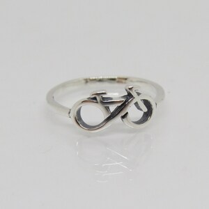Vintage Sterling Silver Bicycle Ring Size 7 - Etsy