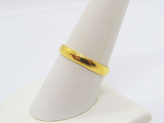 Vintage 24K 9999 Solid Gold Wedding Band Ring Size 8 - Gem