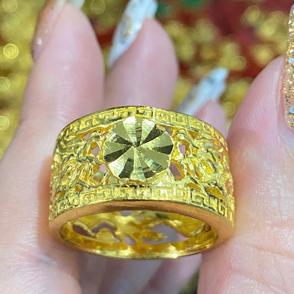 24k Gold Ring - Etsy