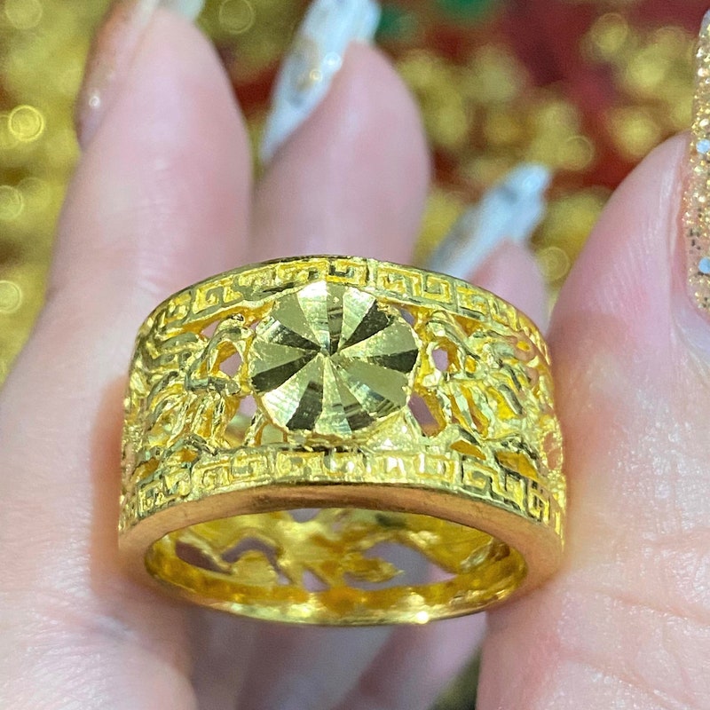 24k Gold Ring - Etsy