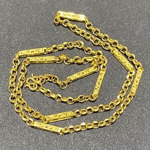 Vintage 24K 980 Pure Gold Dragon Rolo Link Chain Necklace 19'' - Etsy