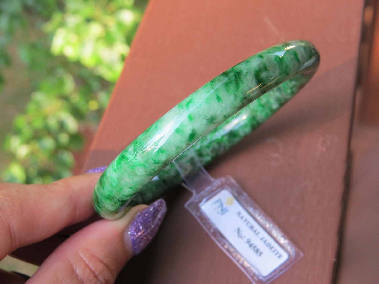 Translucent Natural Floral Green Jadeite Jade Vintage Bangle | Etsy