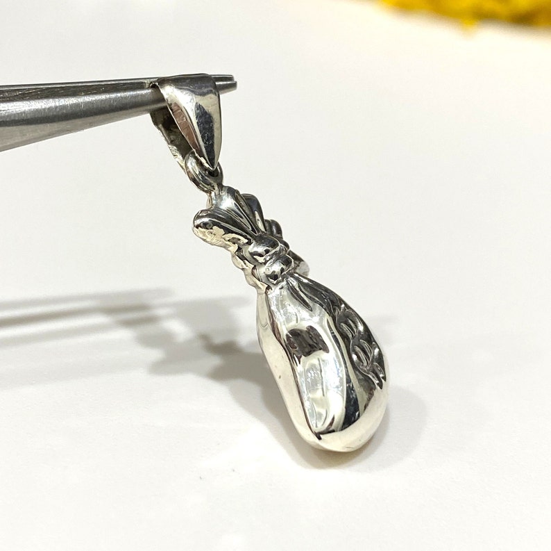 Vintage Sterling Silver Money Bag Pendant. - Etsy