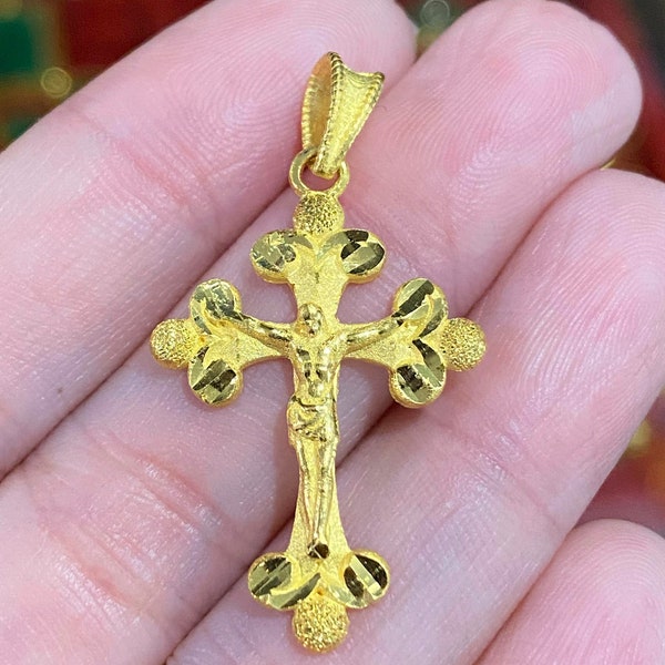 24k Gold Cross - Etsy