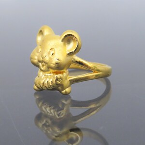 Vintage 24K 9999 Pure Gold Rat, Mouse Ring Size 6.25 - Etsy