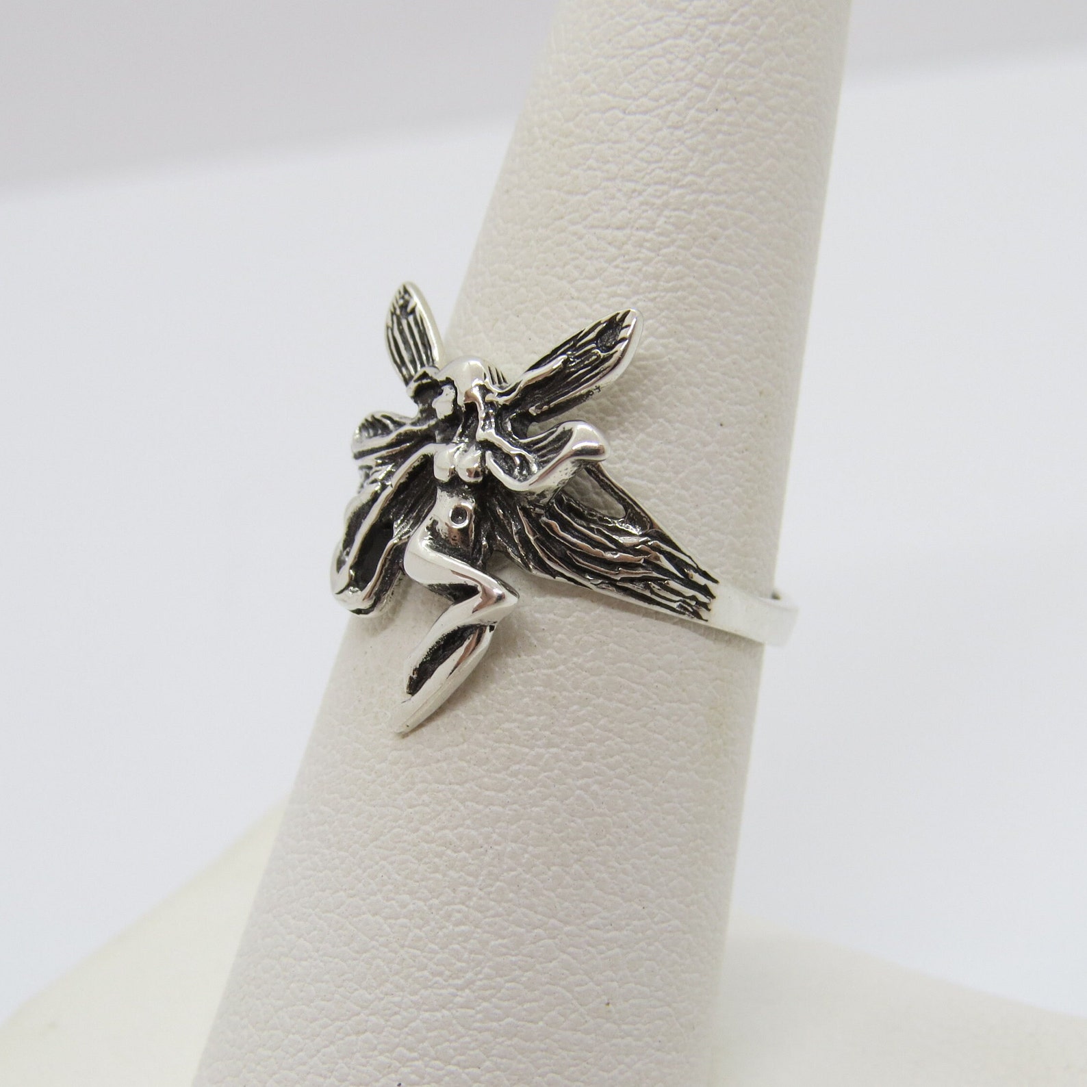 Vintage Sterling Silver Fairy Ring Size 10 - Etsy