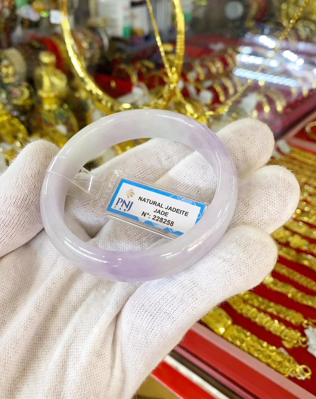 Vintage Translucent Natural Green, Lavender & White Jadeite Jade Bangle ...