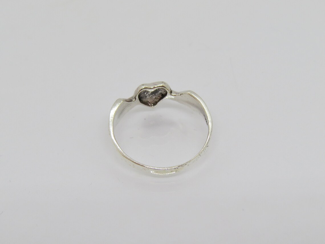 Vintage Sterling Silver Heart & Wings Ring Size 9 - Etsy