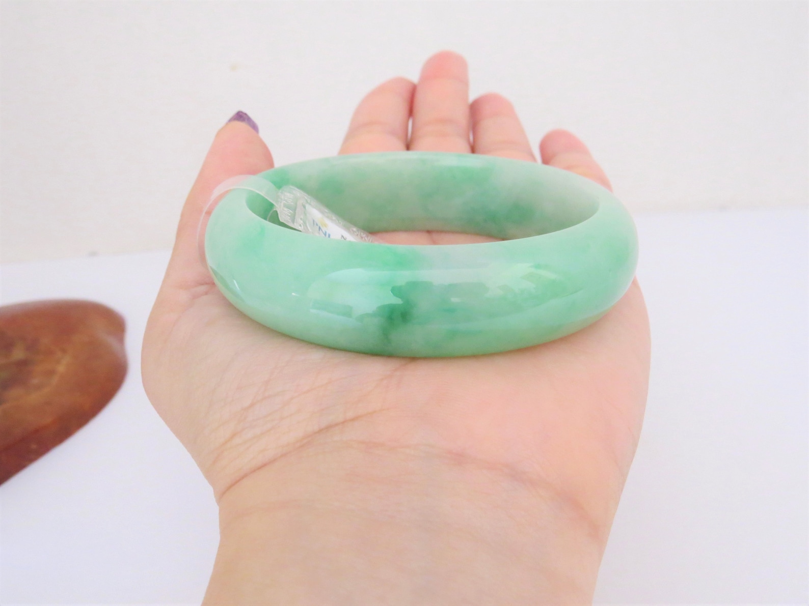 Translucent Natural Green White Jadeite Jade Vintage Bangle - Etsy
