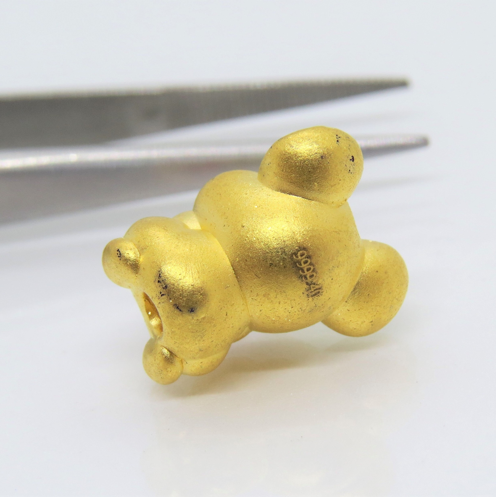 Vintage Pure 24K 9999 Gold Enamel Mouse Rat Charm Bead Pendant Make for ...