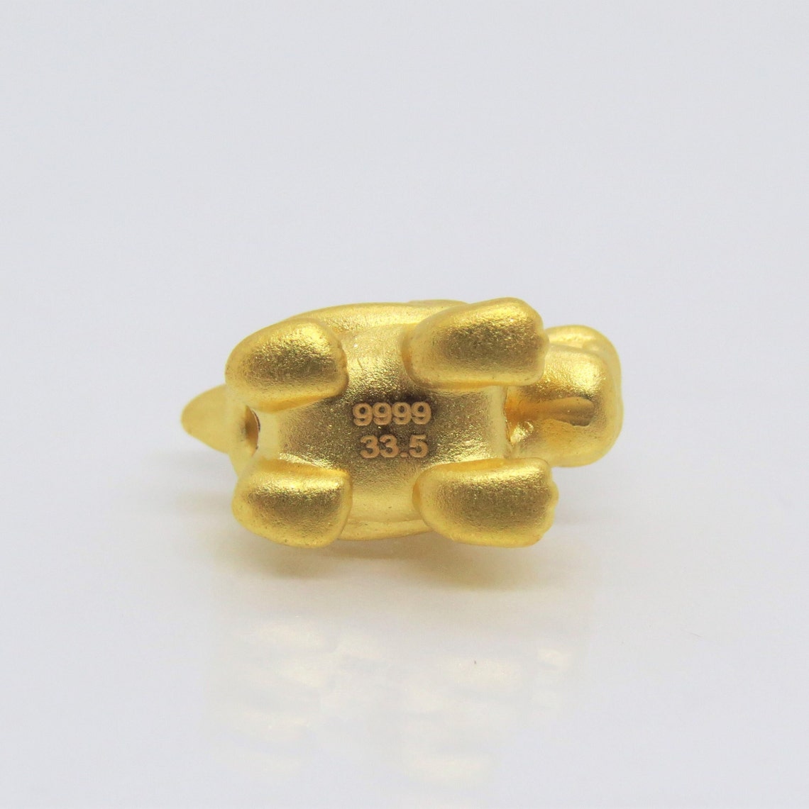 Vintage Pure 24K 9999 Gold Dragon Turtle Charm Bead Pendant Make for ...