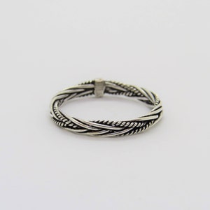 Vintage Sterling Silver Twisted Rope Band Ring Size 7 - Etsy