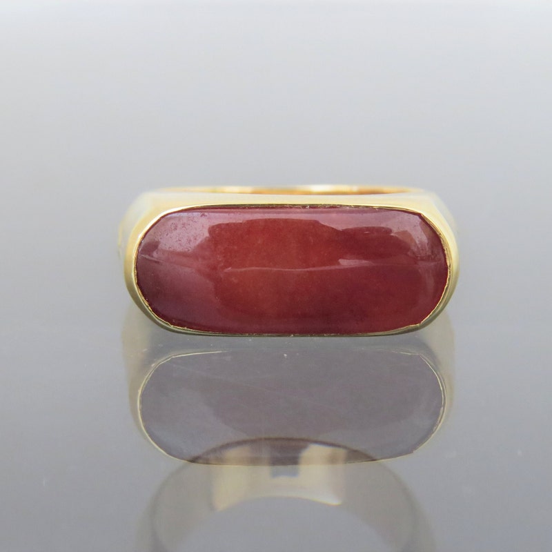 Red Jade Ring - Etsy