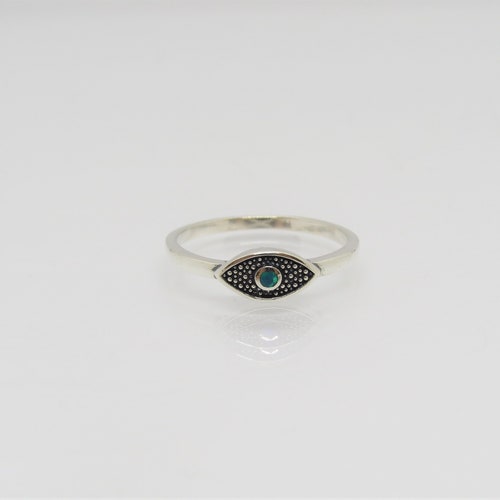 Vintage Sterling Silver Blue Opal Evil Eye Eye Ring Size 9 - Etsy
