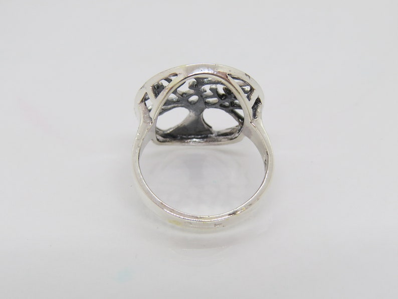 Vintage Sterling Silver Tree of Life Dome Ring Size 9 - Etsy
