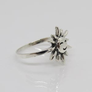 Vintage Sterling Silver Sun Ring Size 7 - Etsy