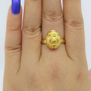 Vintage 24K 9999 Gold 3D Red Enamel Pig Ring Size 6.5 - Etsy
