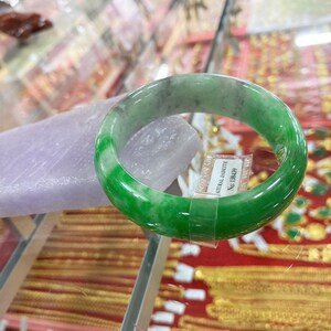 Translucent Natural Green Grey Jadeite Jade Vintage Bangle | Etsy