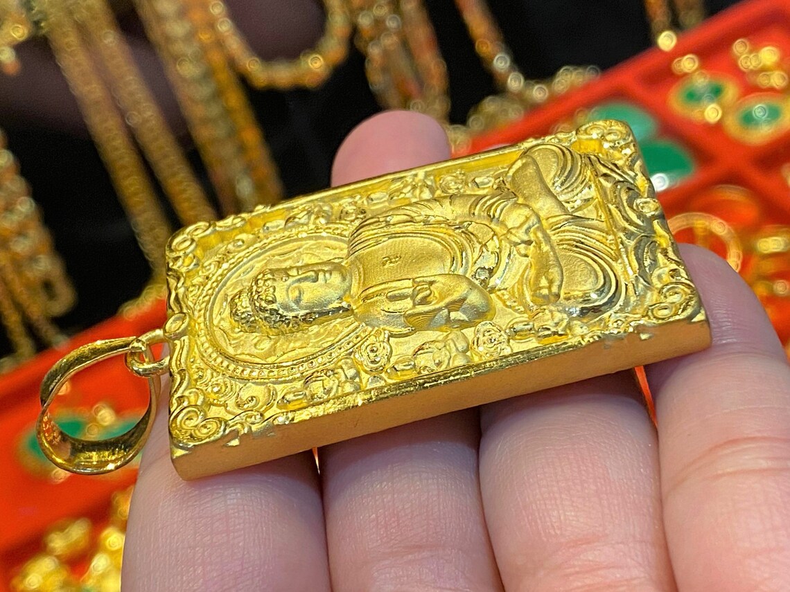 Vintage 24K Pure Gold Buddha Pendant - Buddhism Jewelry. - Etsy