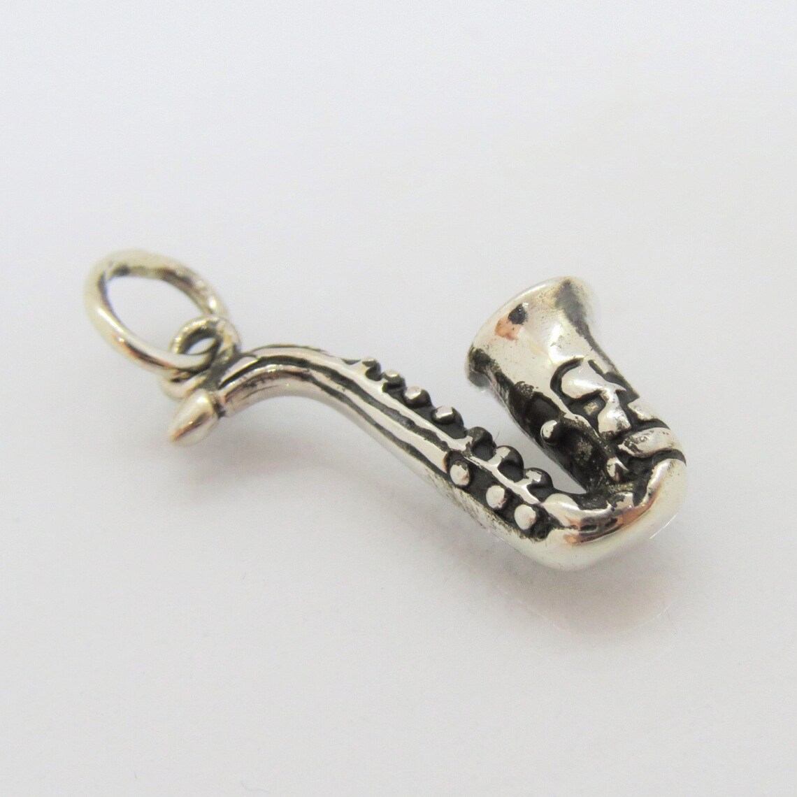 Vintage Sterling Silver Saxophone Charm Pendant - Etsy