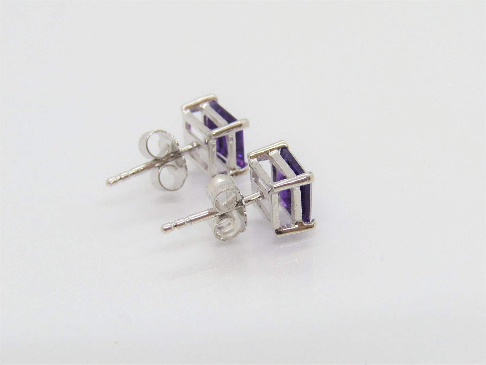 Vintage Sterling Silver 2.25ct Natural Square Cut Amethyst - Etsy