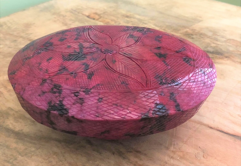 Vintage Natural Oval Ruby Carved Floral Statue Paperweight - Etsy