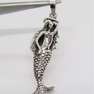 Sterling Silver Mermaid Charm - Etsy