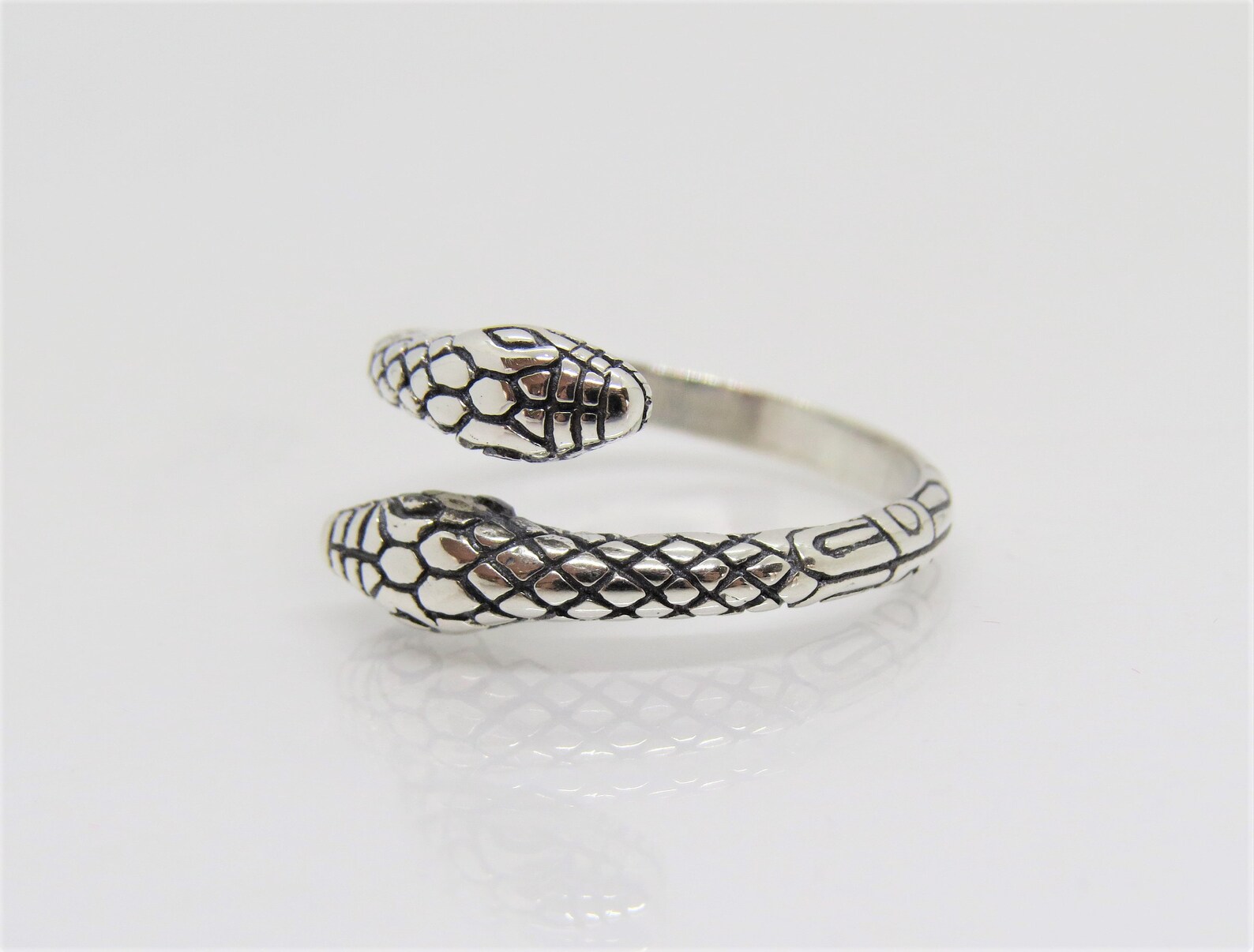 Vintage Sterling Silver Snakes Ring Size 7 - Etsy